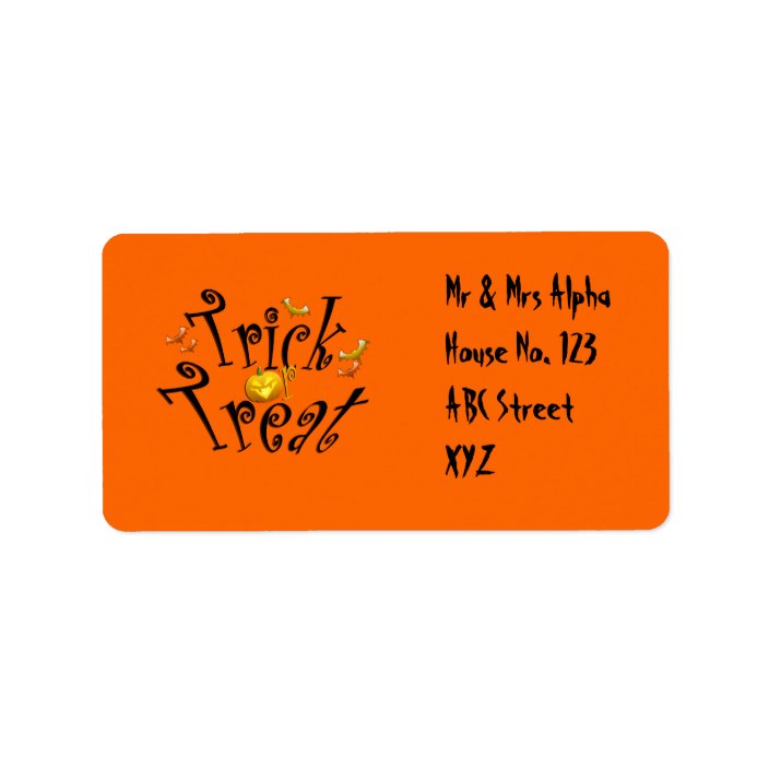 Trick or Treat Label | Zazzle.com