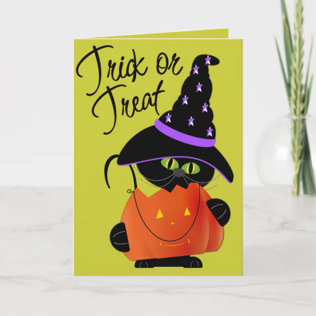 Trick r Treat Halloween Greeting Card | Zazzle