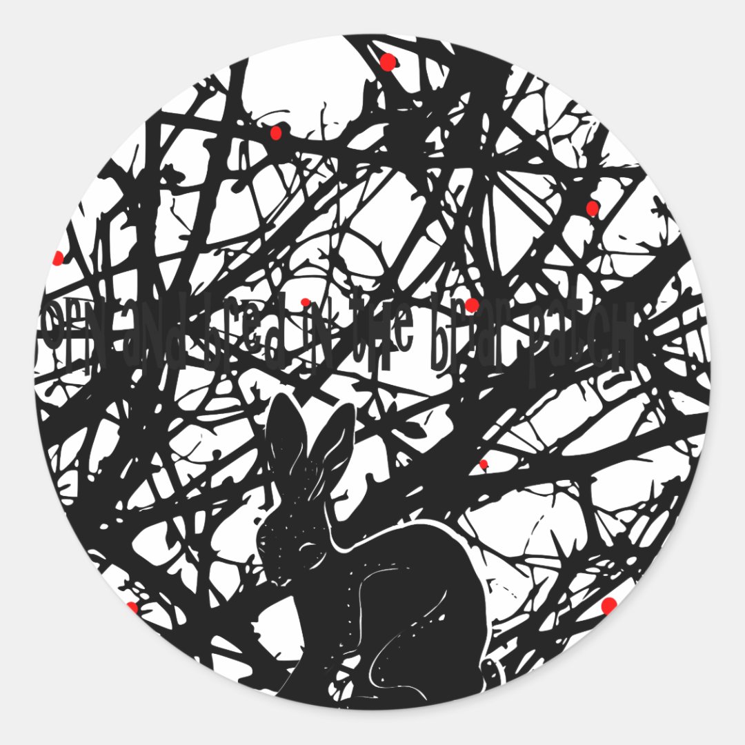 Trickster Rabbit in Briar Patch Classic Round Sticker | Zazzle
