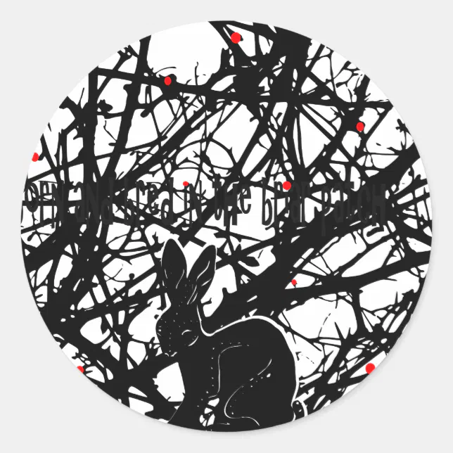 Trickster Rabbit in Briar Patch Classic Round Sticker | Zazzle