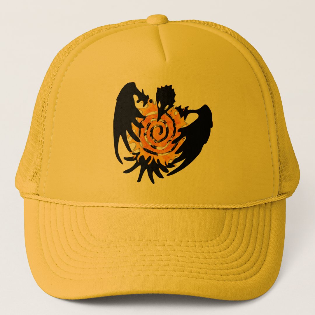 Trickster Raven With Spiral Sun Trucker Hat | Zazzle