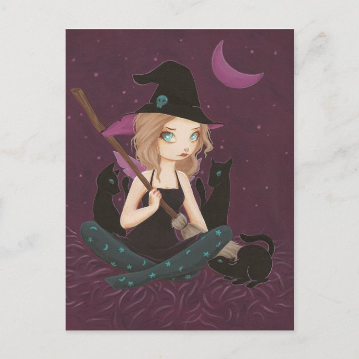 Tricksters - fairy goth witch postcard | Zazzle