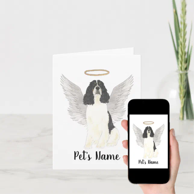 Tricolor English Springer Spaniel Sympathy Card | Zazzle