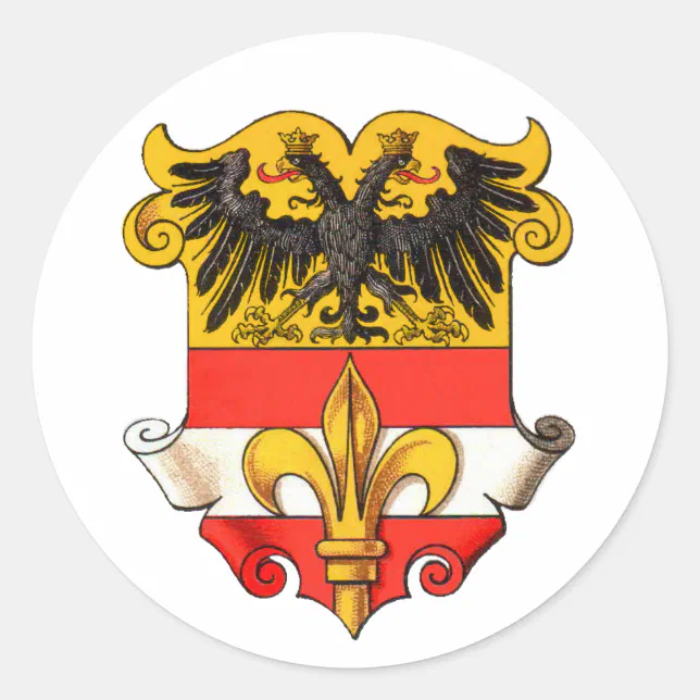 Trieste Coat of Arms 1467-1919 Classic Round Sticker | Zazzle