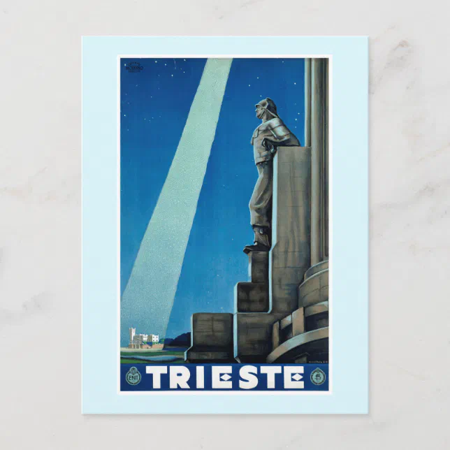 Trieste Italy Vintage Travel Poster Postcard | Zazzle