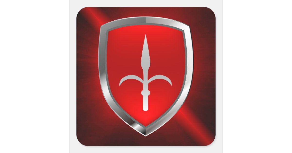 Trieste Mettalic Emblem Square Sticker | Zazzle