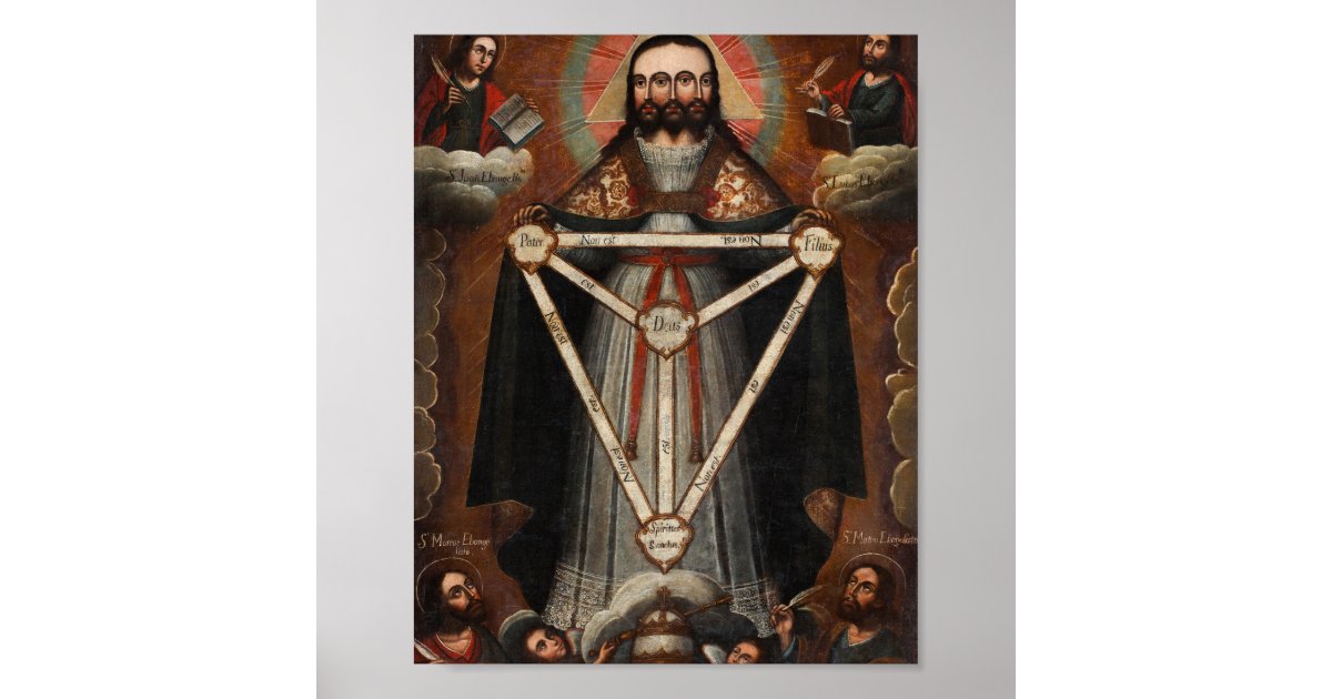 Trifacial Trinity, Triple Face Poster | Zazzle