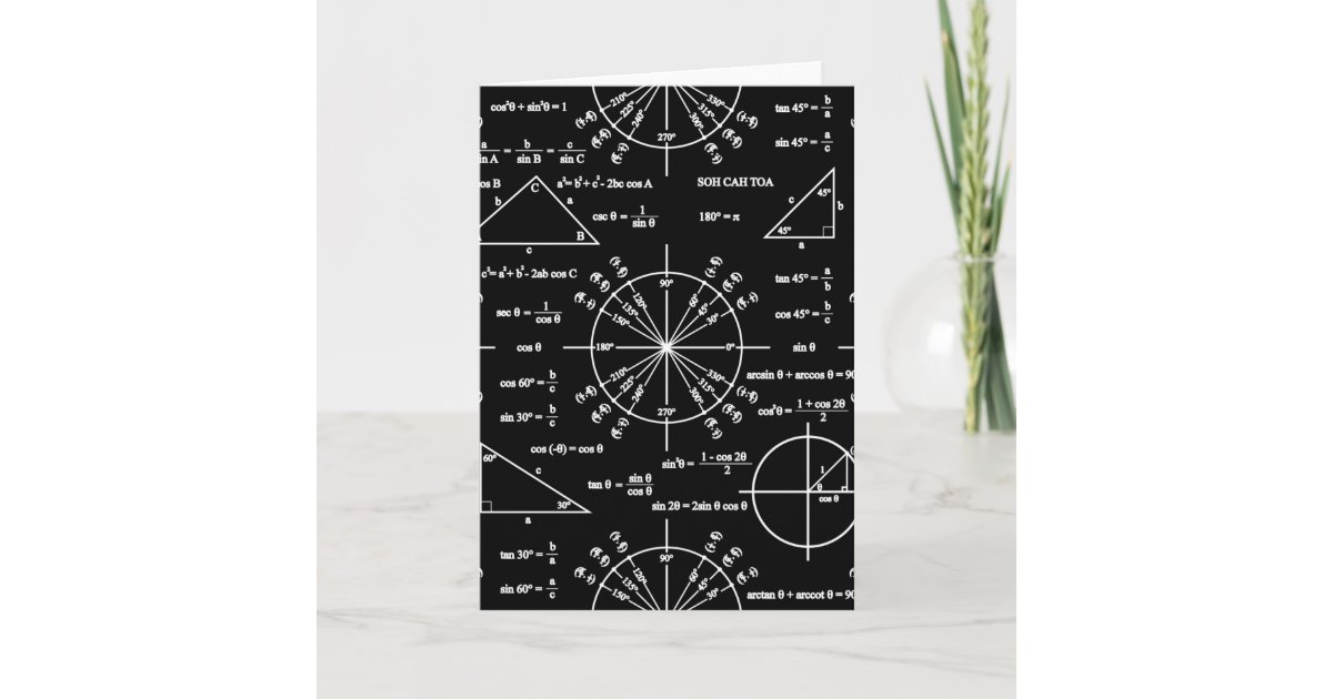 Trig & Triangles Card | Zazzle