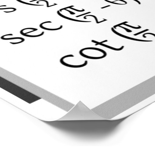 Trigonometry: Cofunction Identities Poster | Zazzle