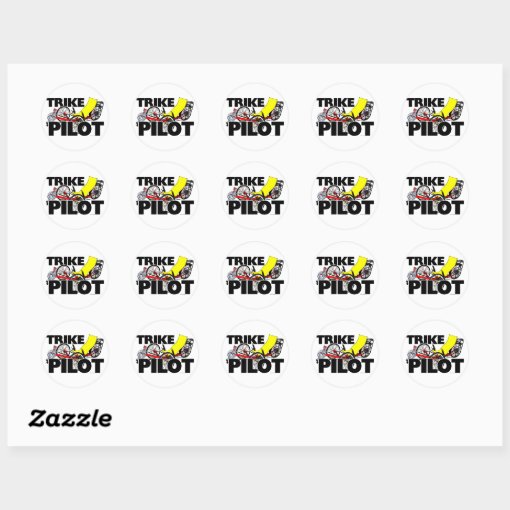 Trike Pilot Classic Round Sticker | Zazzle