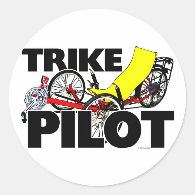 Trike Pilot Classic Round Sticker | Zazzle