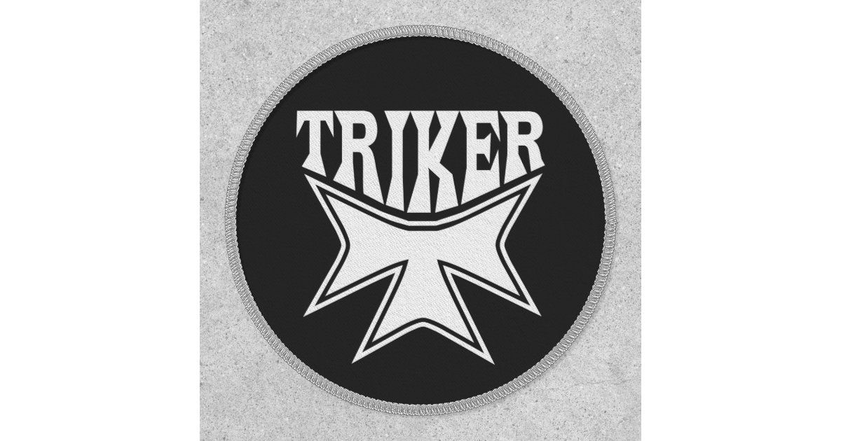 Triker Symbol Trike Motorcycle 3 Wheeler Patch | Zazzle