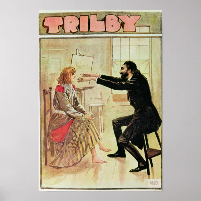 Trilby hypnotised by Svengali Poster | Zazzle