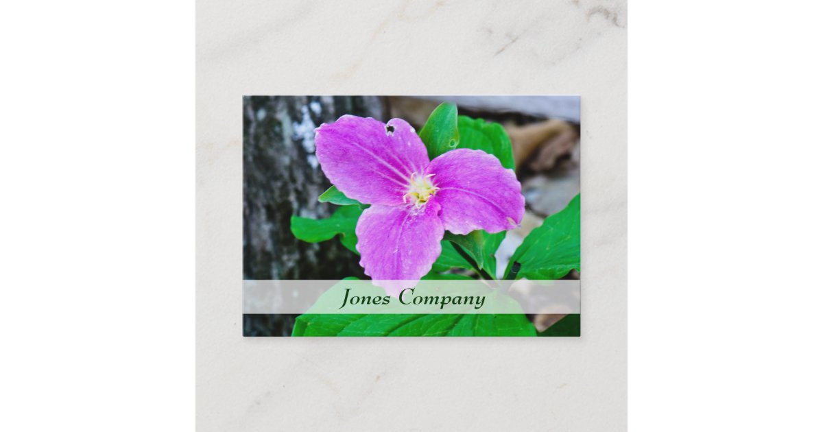 Trillium Wildflower Business Card | Zazzle