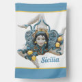 Trinacria of Sicily Three Legged symbol Sicilia House Flag | Zazzle