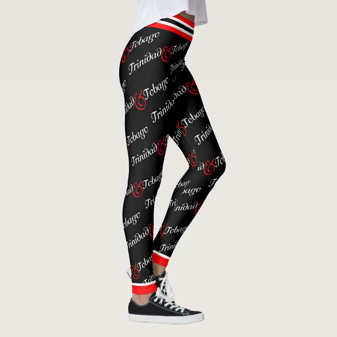 Trini / Trinidad & Tobago Patriotic - Black Leggings | Zazzle