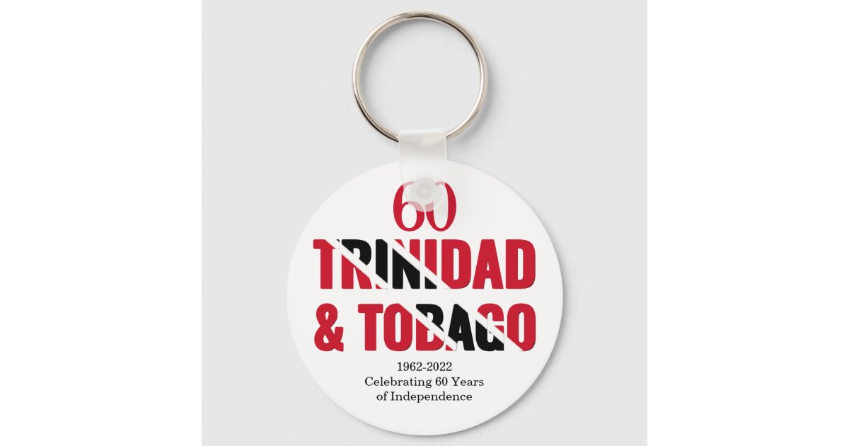TRINIDAD 60th Anniversary Independence Keychain | Zazzle
