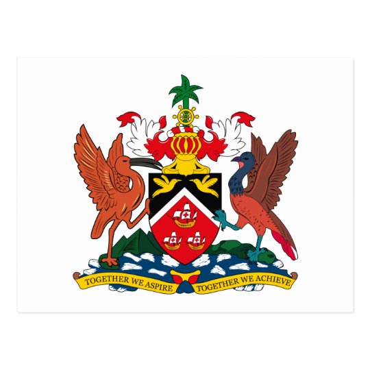 Trinidad And Tobago Coat of Arms Postcard | Zazzle.com