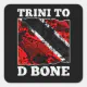 Trinidad and Tobago Flag- Trini To D Bone Square Sticker | Zazzle