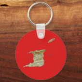 Trinidad and Tobago Map Keychain | Zazzle