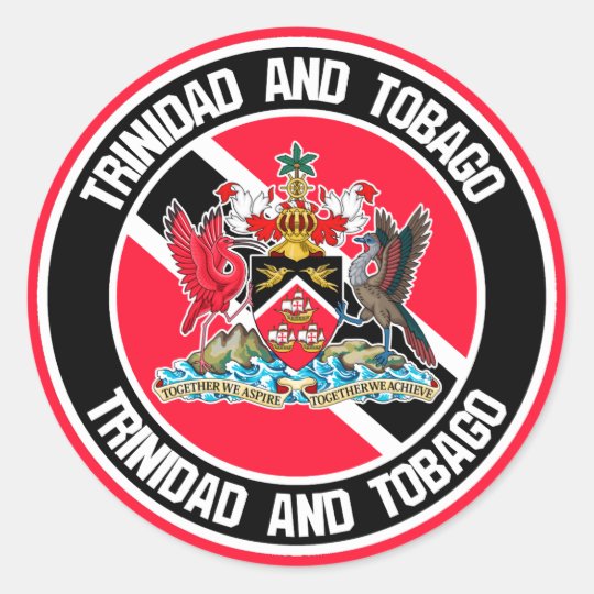 Trinidad and Tobago Round Emblem Classic Round Sticker | Zazzle.com