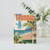 Trinidad cartoon travel poster postcard | Zazzle