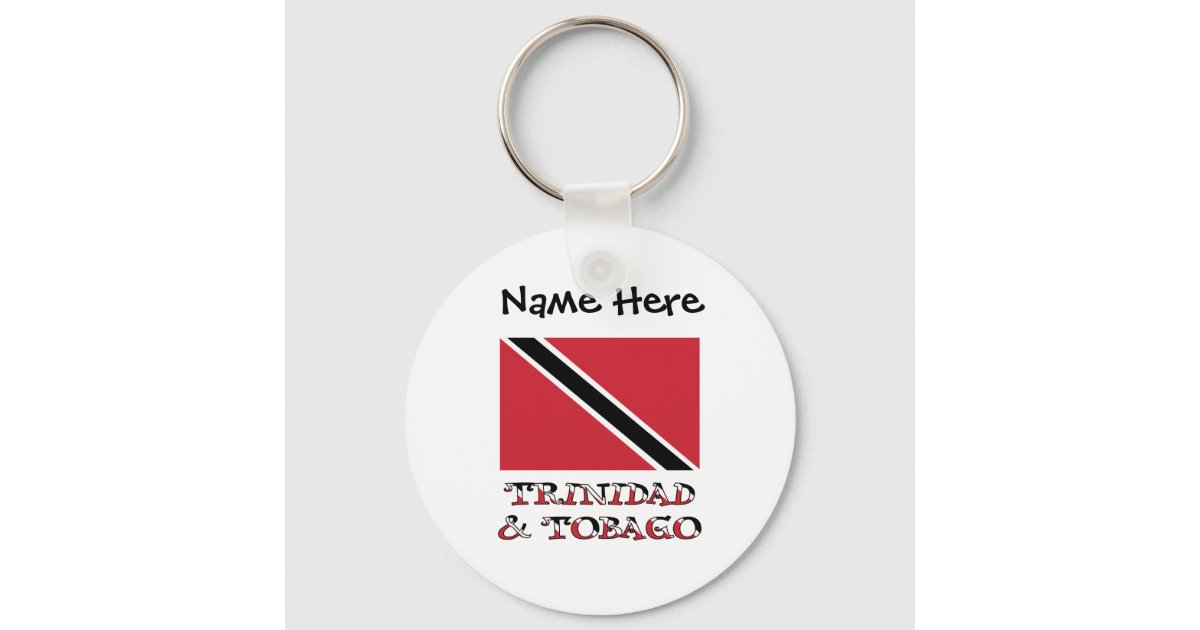 Trinidad Flag Trinidad and Tobago Personalized Ke Keychain | Zazzle