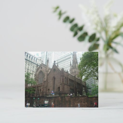 TRINITY CHURCH FROM TRINITY PLACE POSTCARD | Zazzle