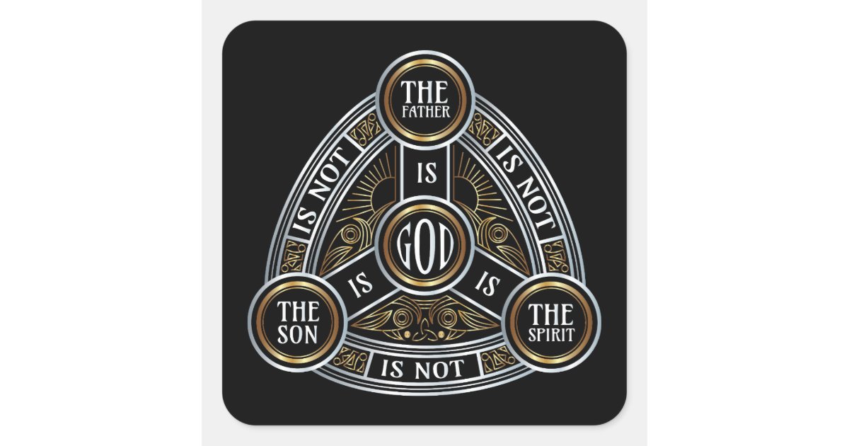 Trinity The Father, The Son And Holy Spirit Square Sticker | Zazzle