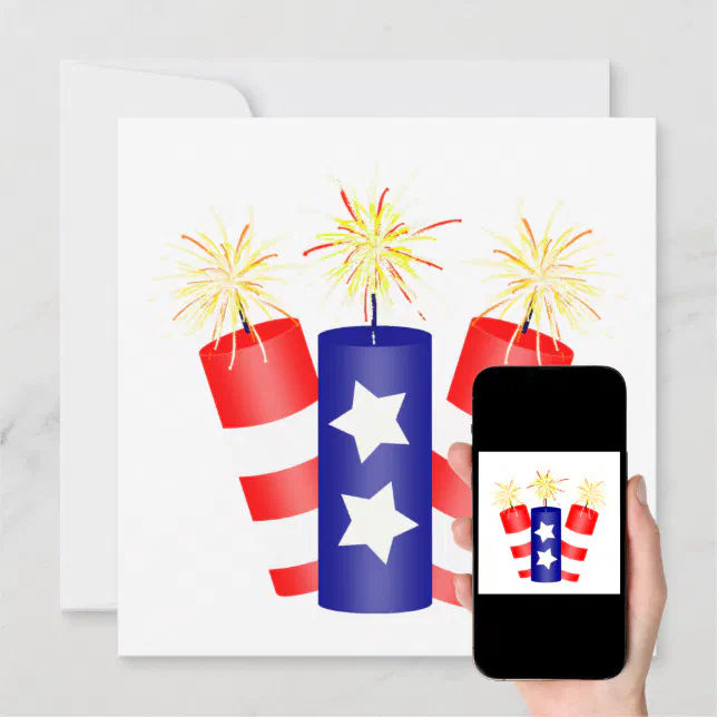 Trio of Firecrackers for the 4th of July Invitation | Zazzle Trio of Firecrackers for the 4th of July Invitation | Zazzle