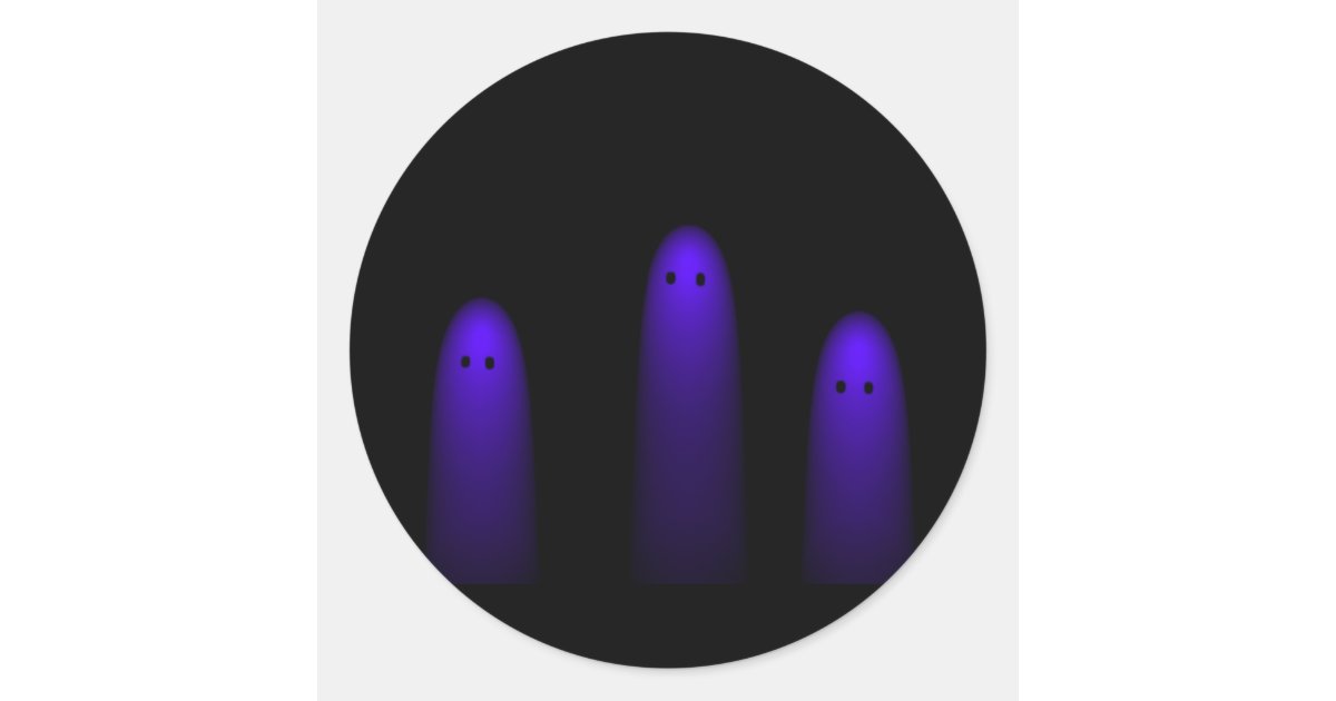 Trio of Ghosts ( Purple ) Classic Round Sticker | Zazzle