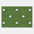 Trio of Golf Ball Designs for Golfers Wrapping Paper Sheets | Zazzle