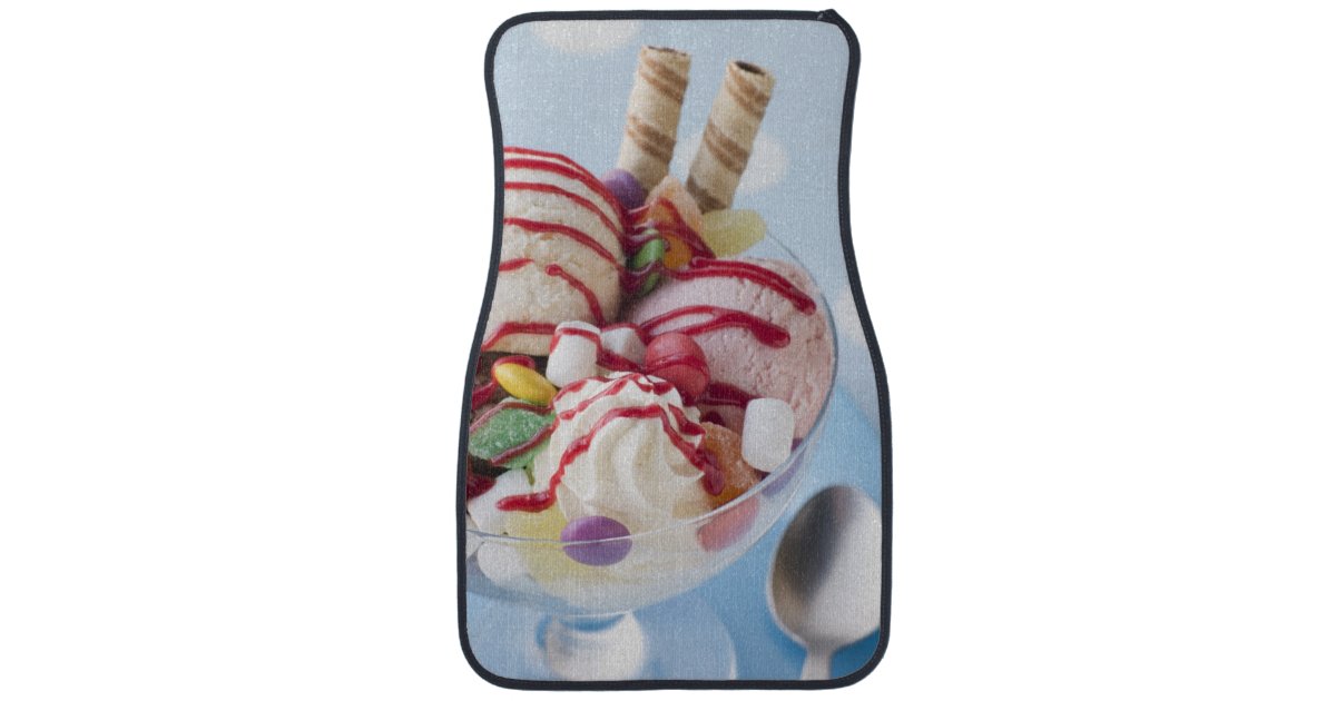Trio of Ice Cream and Sweet Sundae Car Mat | Zazzle