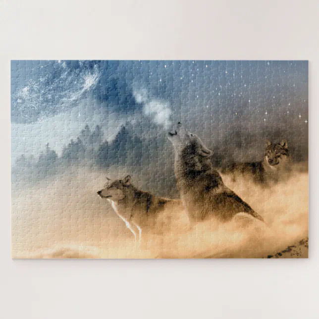 Trio Of Wolves Jigsaw Puzzle | Zazzle