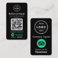 TripAdvisor Review Request with Logo and QR Code Business Card | Zazzle