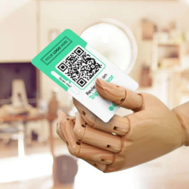 TripAdvisor Review Request with Logo and QR Code Calling Card | Zazzle