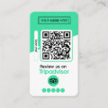 TripAdvisor Review Request with Logo and QR Code Calling Card | Zazzle