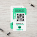 TripAdvisor Review Request with Logo and QR Code Calling Card | Zazzle