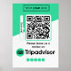 TripAdvisor Review Request with Logo and QR Code Holder | Zazzle