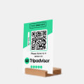 TripAdvisor Review Request with Logo and QR Code Holder | Zazzle