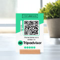 TripAdvisor Review Request with Logo and QR Code Holder | Zazzle