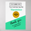 TripAdvisor Review Request with Logo and QR Code Holder | Zazzle
