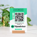 TripAdvisor Review Request with Logo and QR Code Holder | Zazzle
