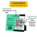 TripAdvisor Review Request with Logo and QR Code Plaque | Zazzle