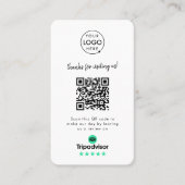 TripAdvisor Reviews | Business Review Link QR Code Business Card | Zazzle