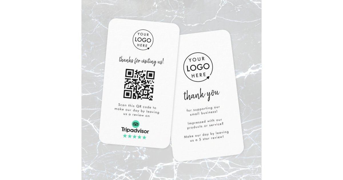 TripAdvisor Reviews | Business Review Link QR Code Business Card | Zazzle