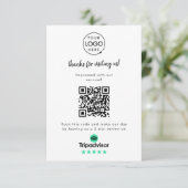 TripAdvisor Reviews | Business Review Link QR Code Enclosure Card | Zazzle
