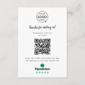 TripAdvisor Reviews | Business Review Link QR Code Enclosure Card | Zazzle