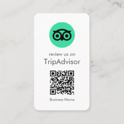 Tripadvisor Reviews | Business Review QR Code Business Card | Zazzle