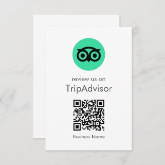 Tripadvisor Reviews | Business Review QR Code Enclosure Card | Zazzle